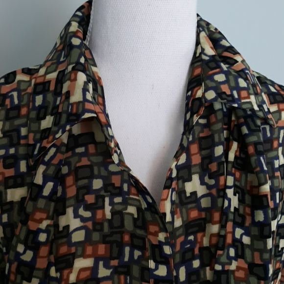 Tops | Multi Print Blouse With Self Sash | Poshmark